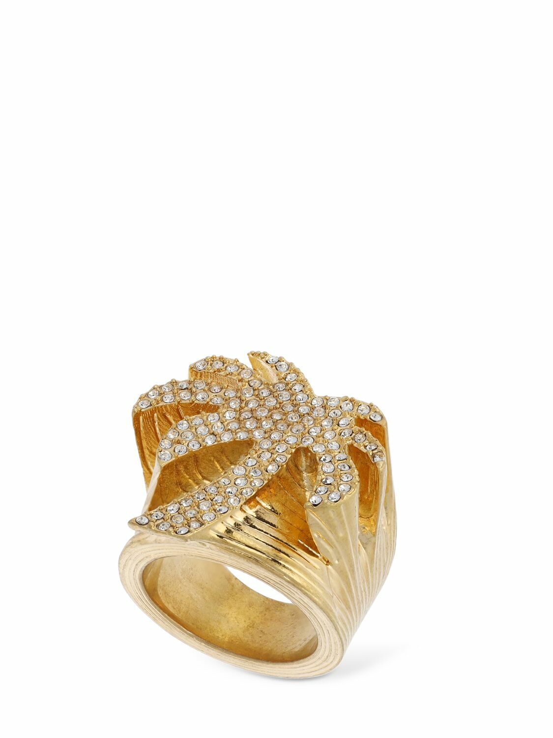 PALM ANGELS Palm Crystal Ring Palm Angels