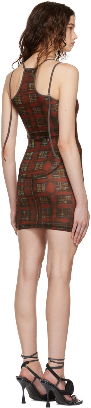 KNWLS Orange Vortex Minidress KNWLS