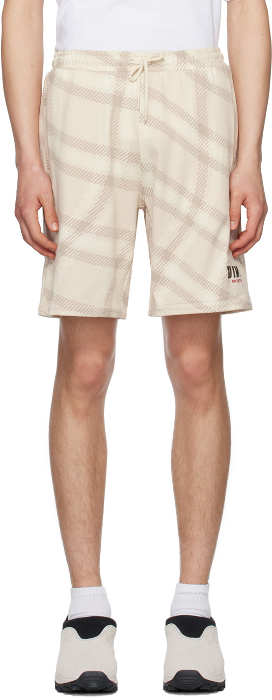 Dime Beige Check Shorts Dime
