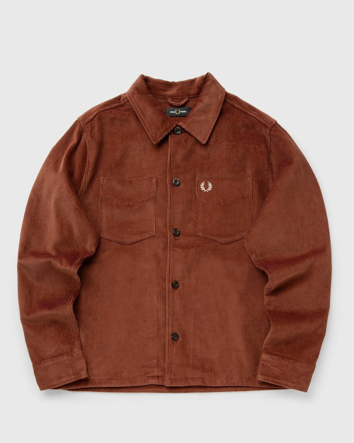 Fred Perry Corduroy Overshirt Brown - Mens - Overshirts Fred Perry