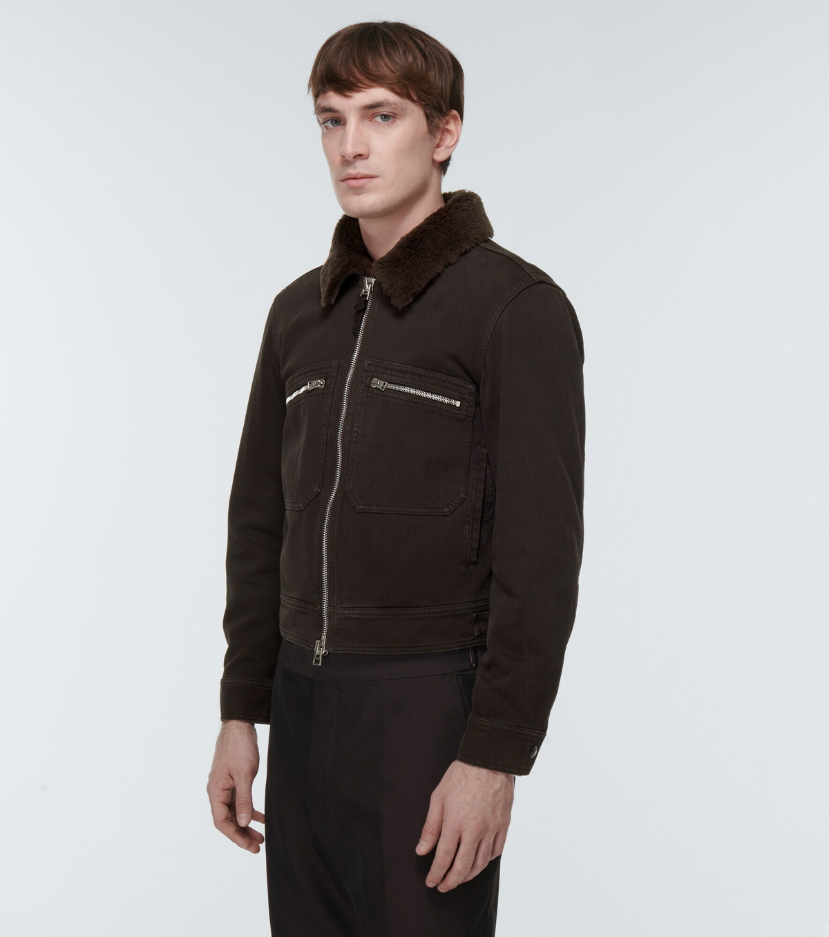Tom Ford - Faux shearling-trimmed cotton jacket TOM FORD