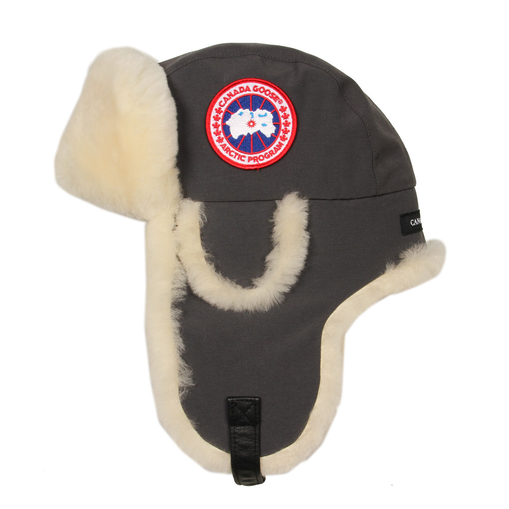 Hat - Graphite Shearling Aviator Canada Goose