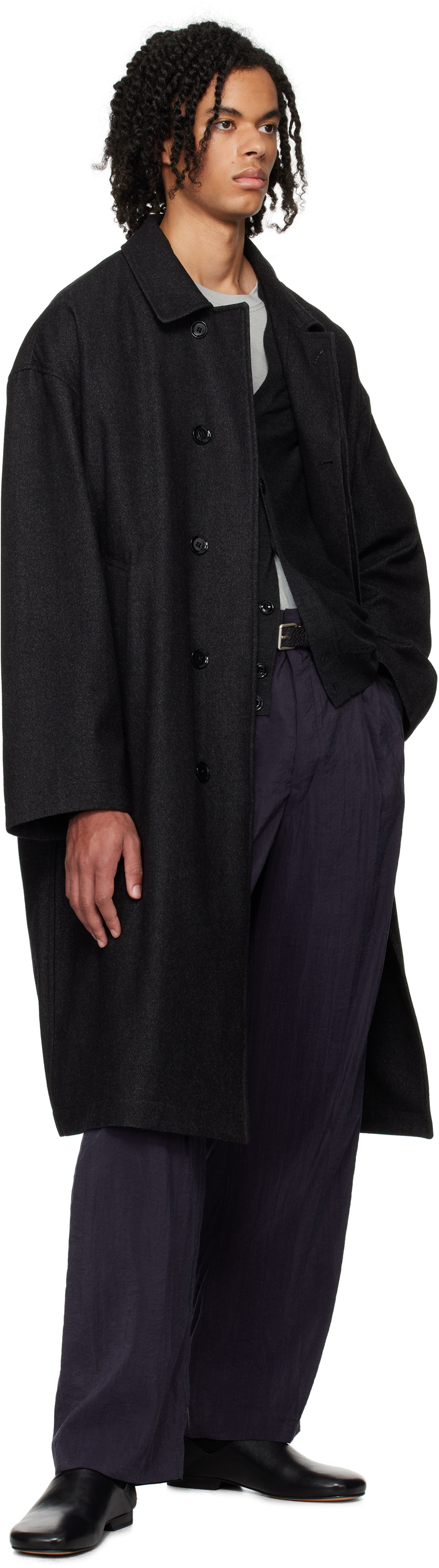 LEMAIRE Gray Boxy Coat Lemaire