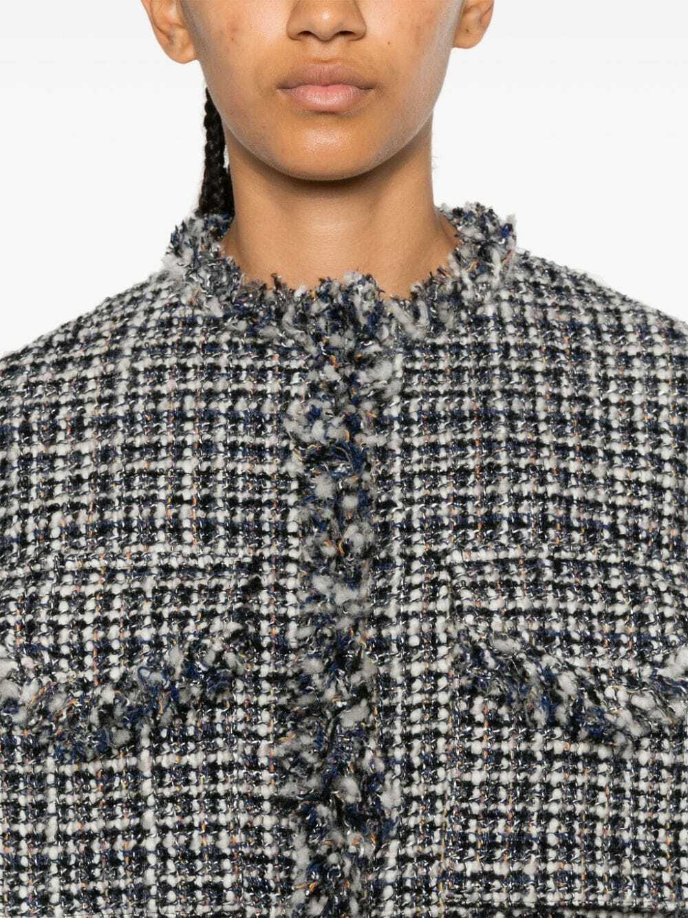 SACAI - Tweed Wool Short Jacket Sacai