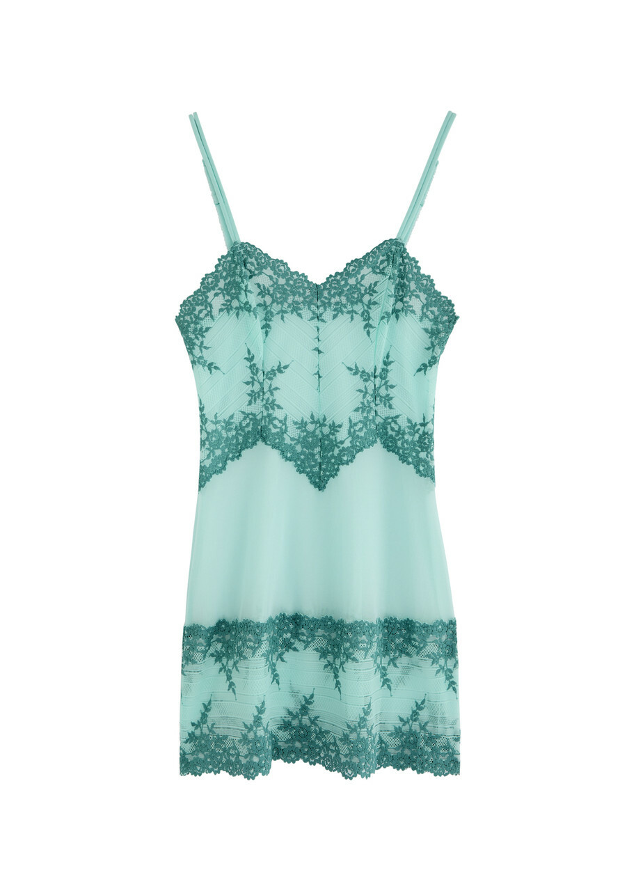 Wacoal Embrace Lace Embroidered Chemise Blue Wacoal