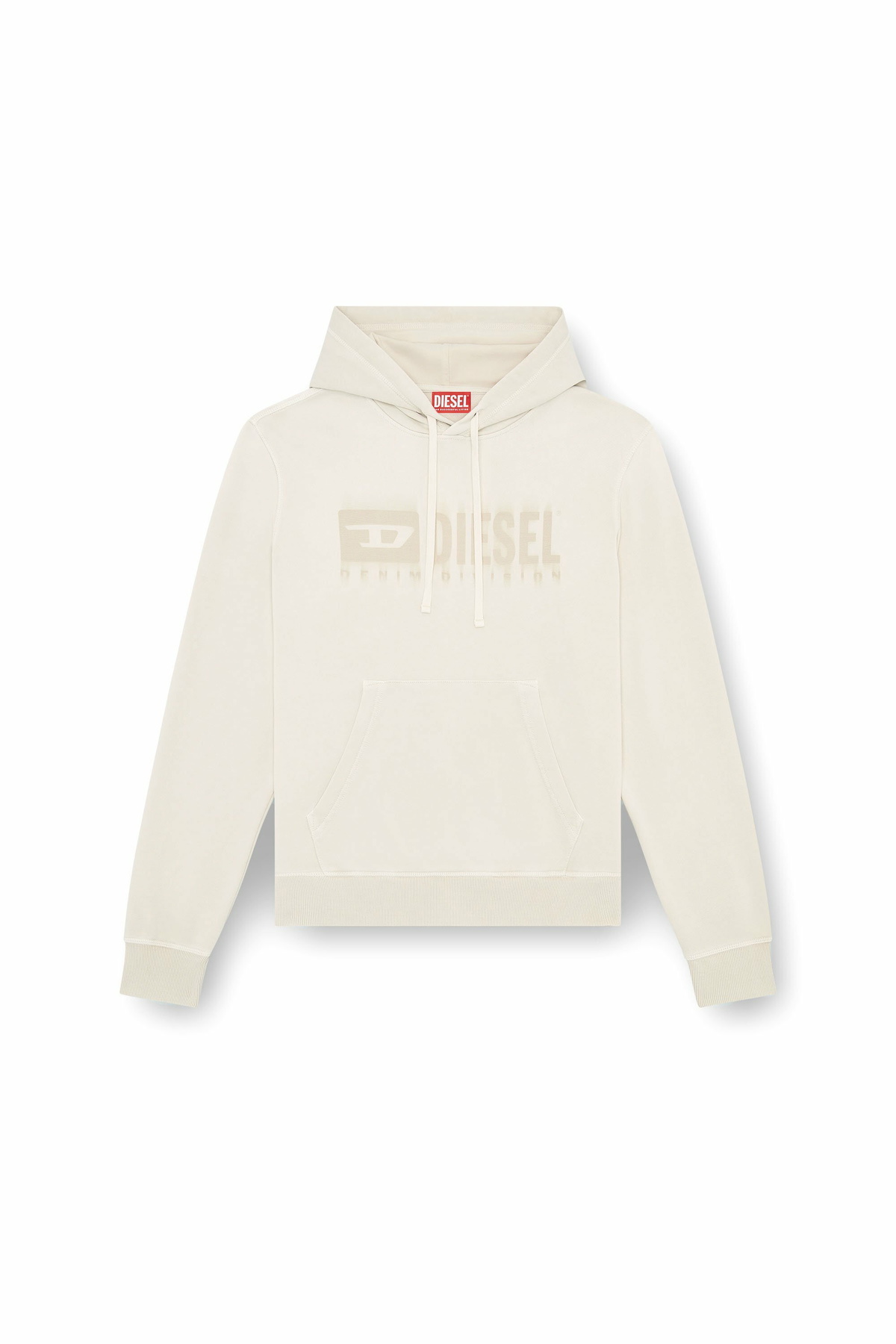 Diesel Faded hoodie with Denim Division logo - Sweaters Mens in Beige ...