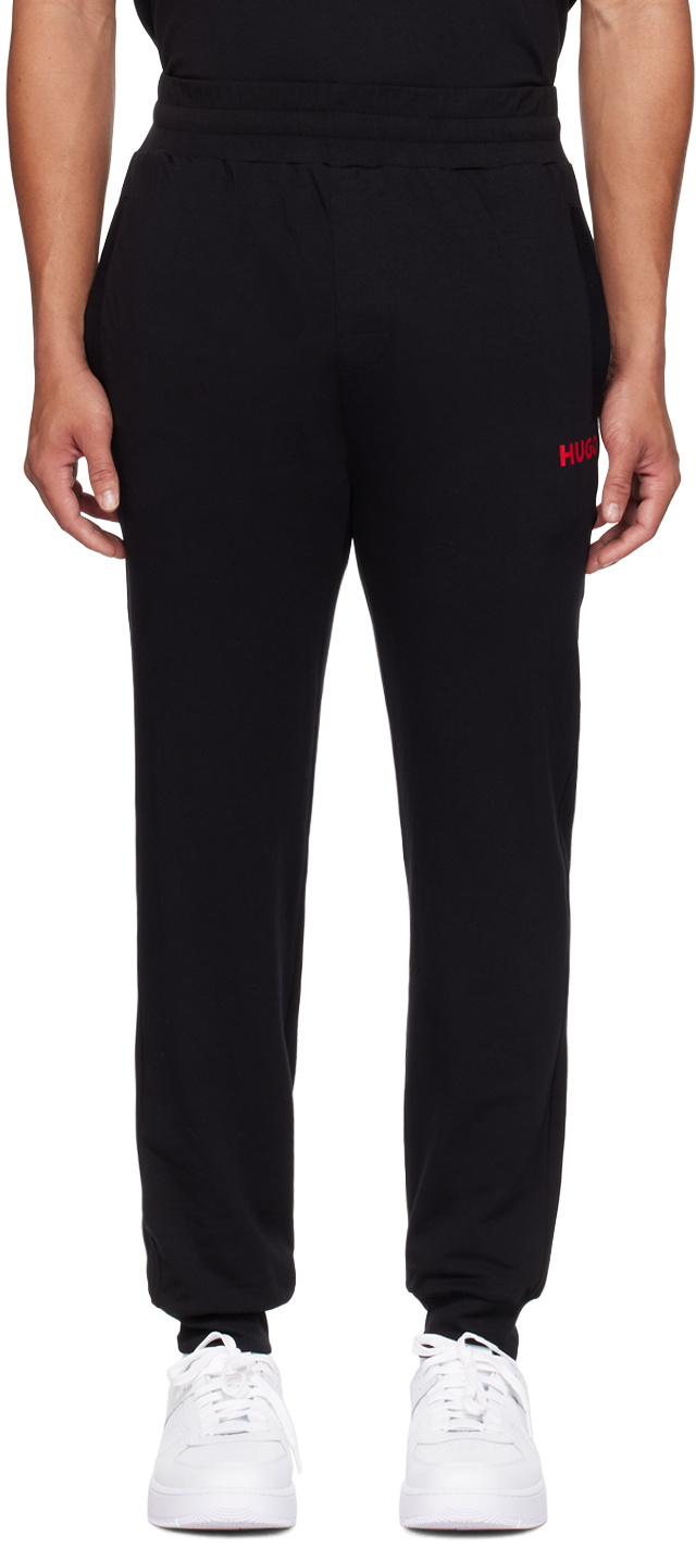 Hugo Black Printed Lounge Pants Hugo Boss
