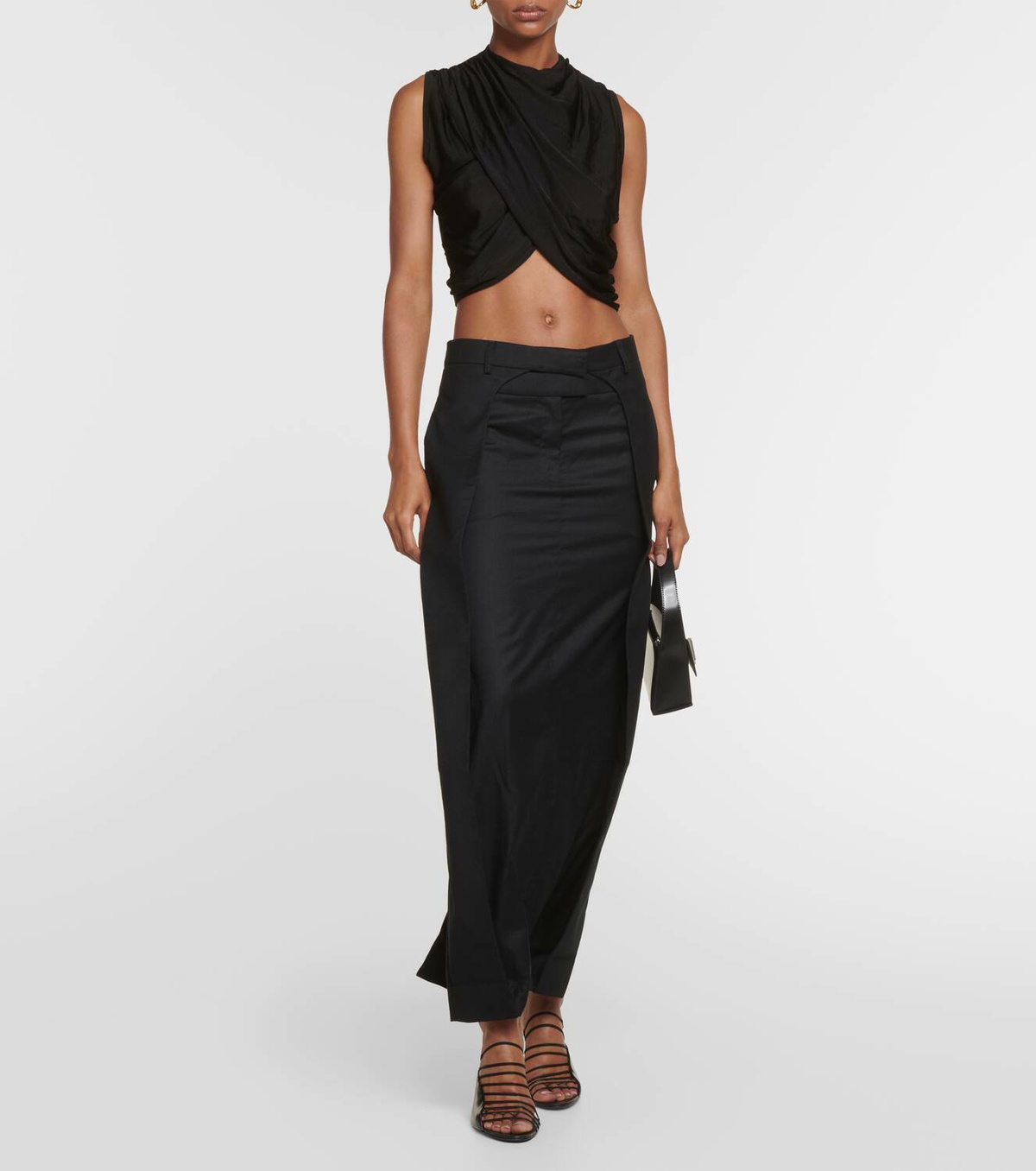 Aya Muse Fera pleated wool maxi skirt Aya Muse