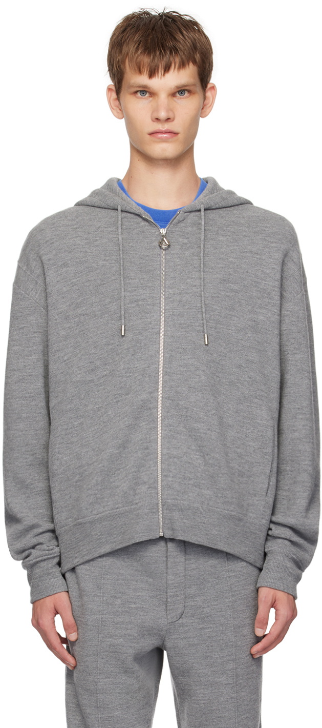 Solid Homme Gray Zip-Up Hoodie Solid Homme