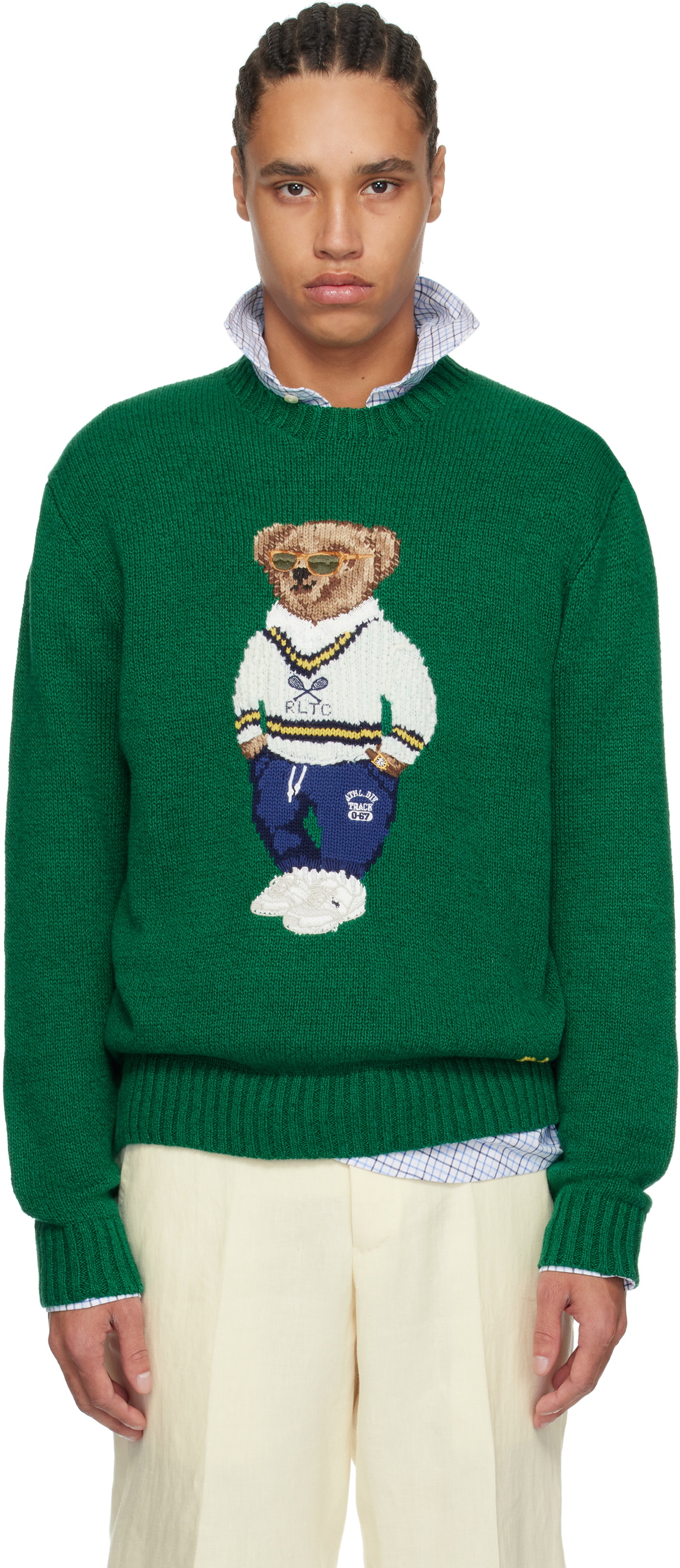 Polo Ralph Lauren Green Polo Bear Sweater Polo Ralph Lauren