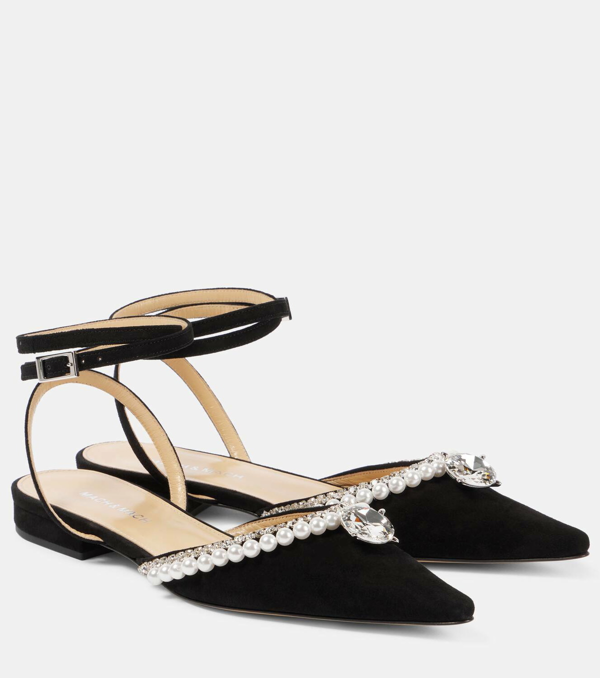 Mach & Mach Diamond of Elizabeth suede flats MACH & MACH