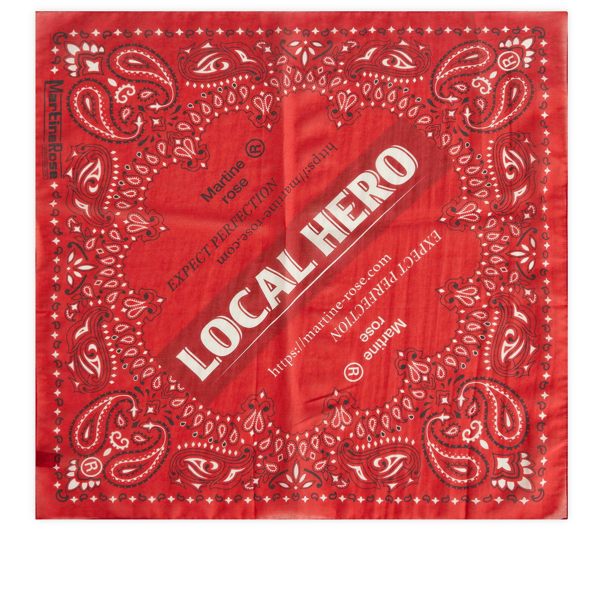 Martine Rose Women's Local Hero Bandana in Red Martine Rose