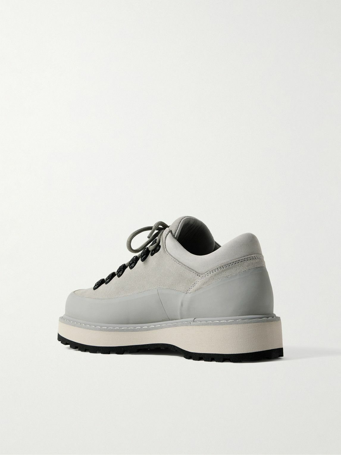 Diemme - Cornaro Rubber and Nubuck-Trimmed Suede Boots - Gray Diemme