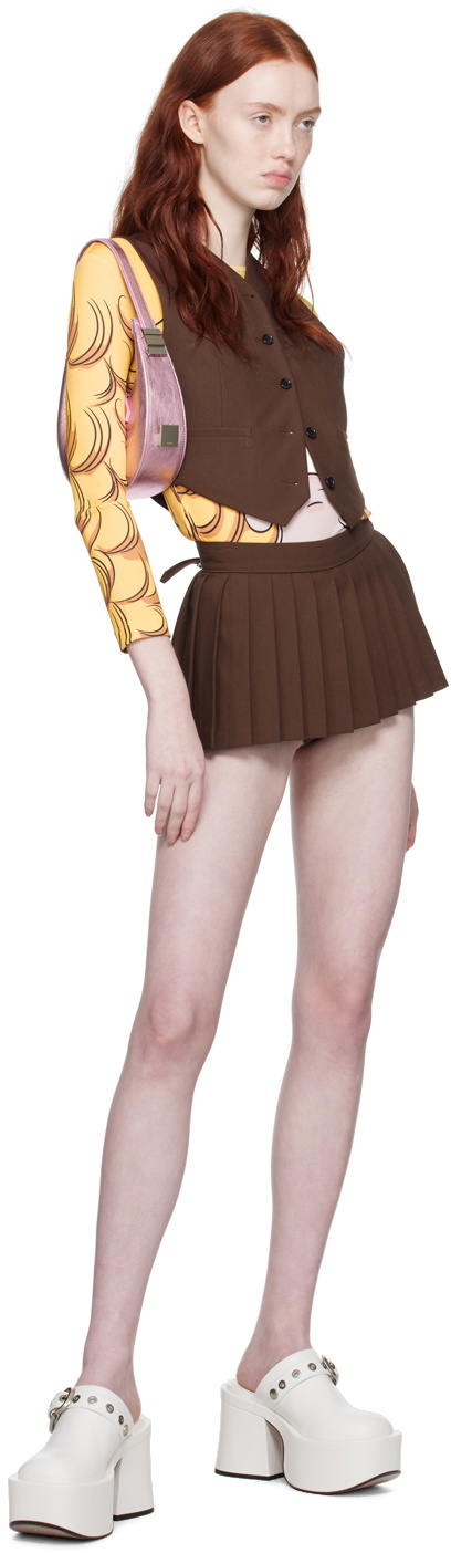 Pushbutton SSENSE Exclusive Brown Skort Pushbutton