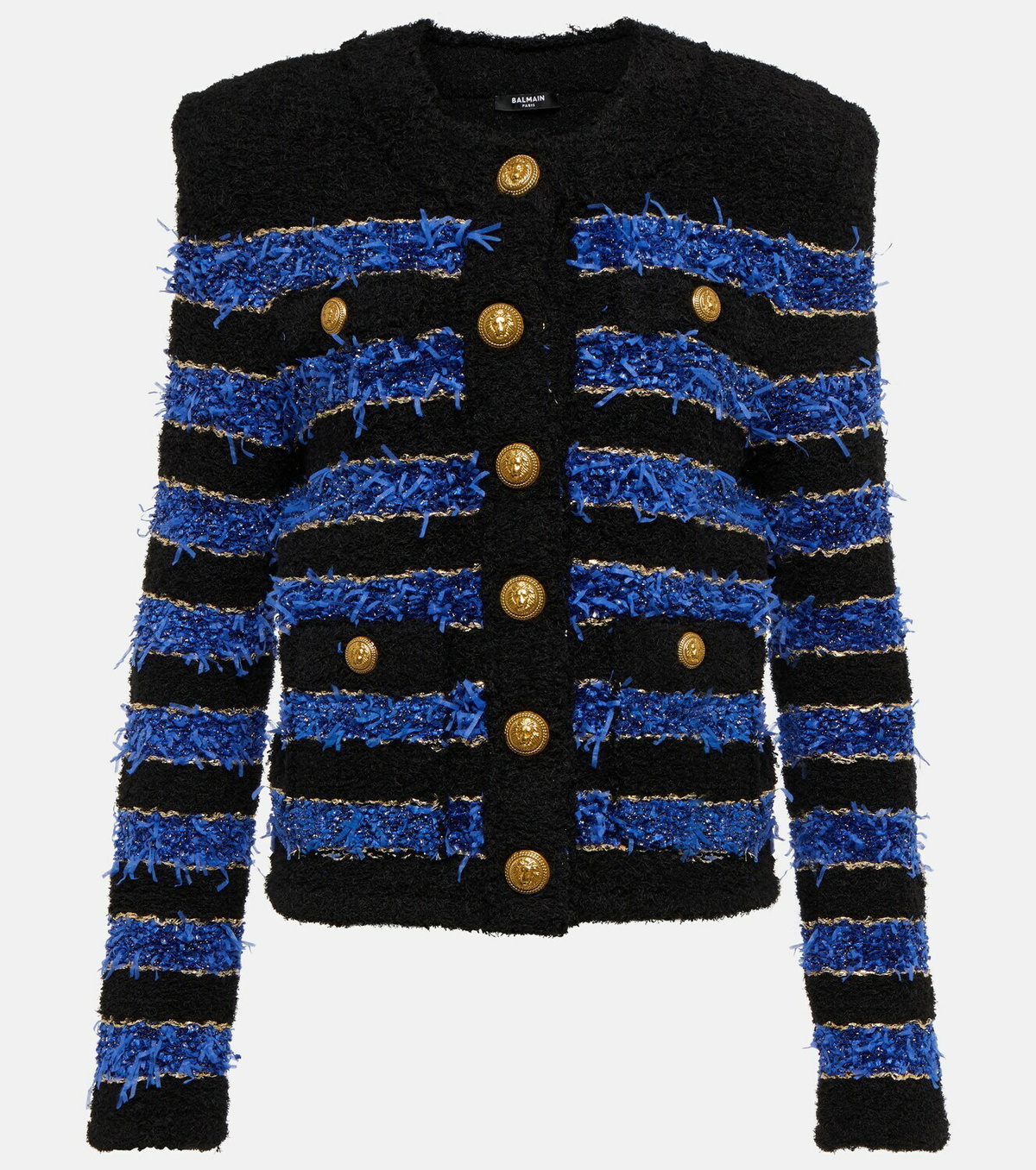 Balmain - Striped metallic tweed jacket Balmain