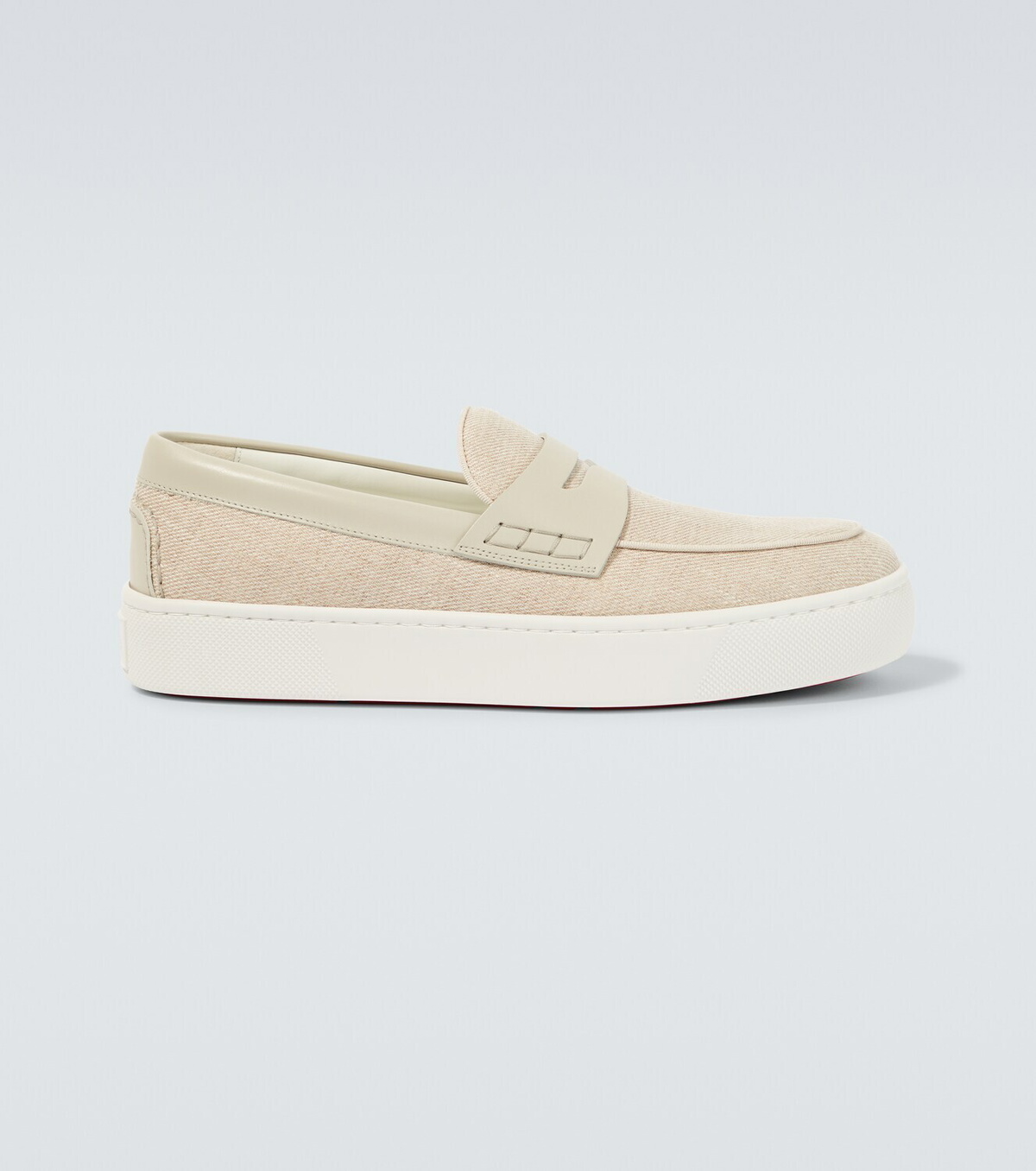 Christian Louboutin Paqueboat canvas and leather loafers Christian ...