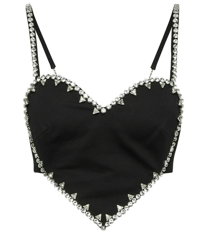 Area Crystal-embellished halterneck top AREA