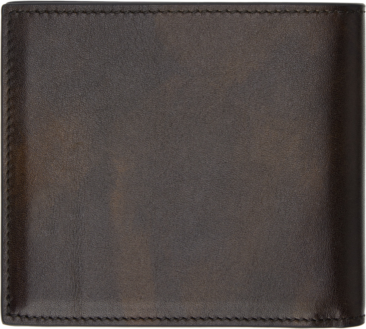 Acne Studios Brown Folded Leather Wallet Acne Studios