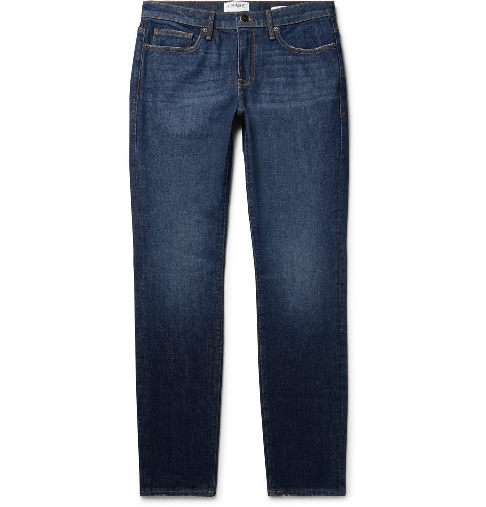 FRAME - L'Homme Skinny-Fit Denim Jeans - Dark denim Frame Denim
