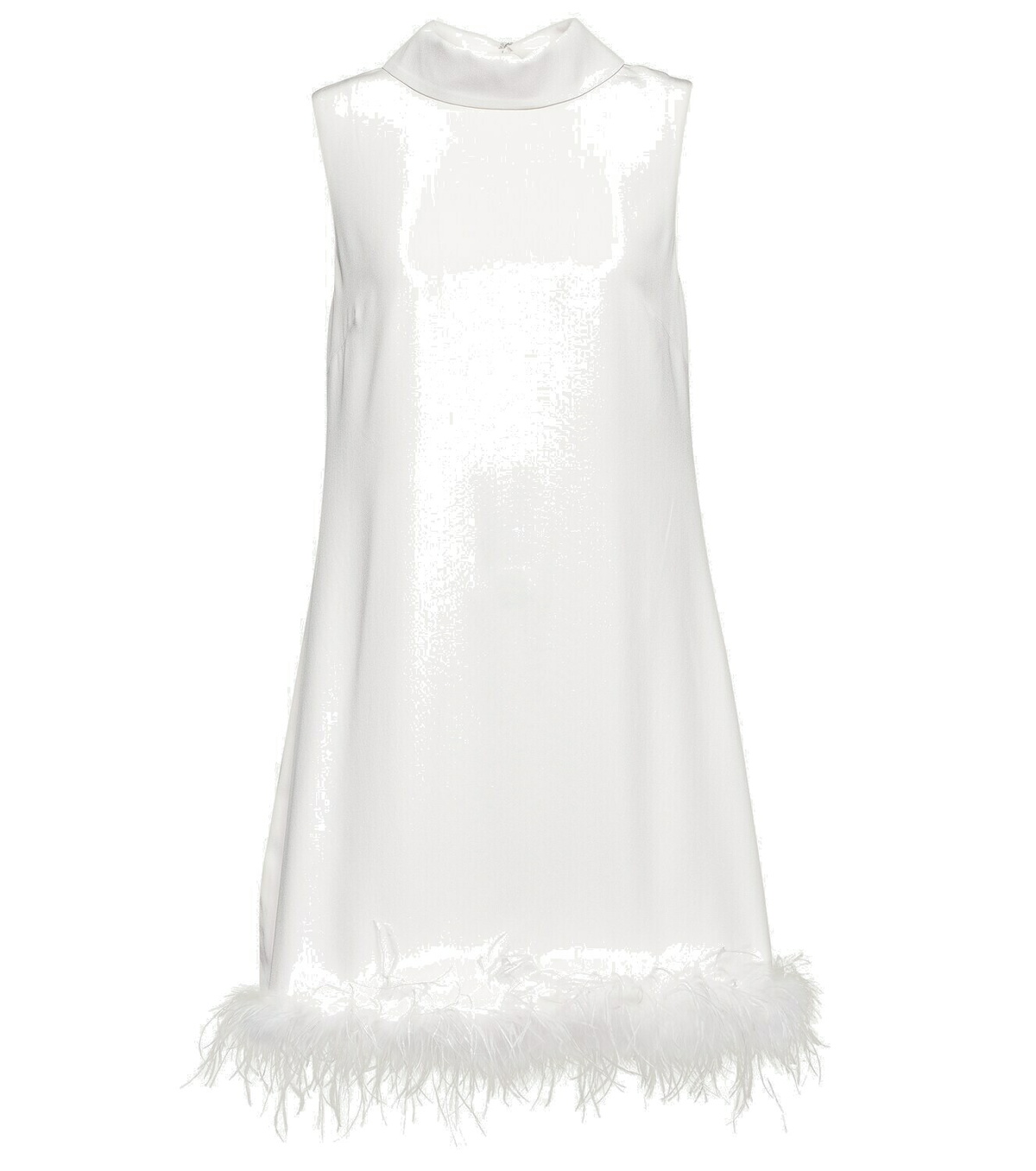Rixo Bridal Candice feather-trimmed minidress Rixo