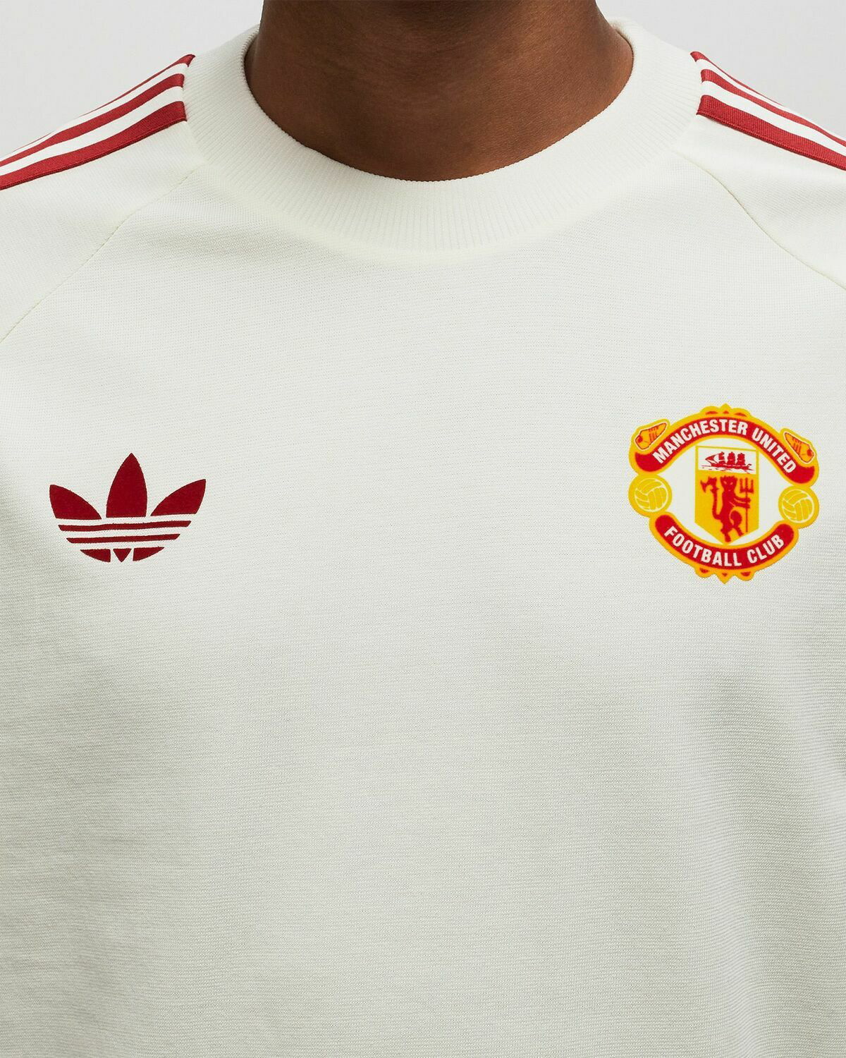 Adidas Manchester United Adicolor Classics 3 Streifen Tee White ...