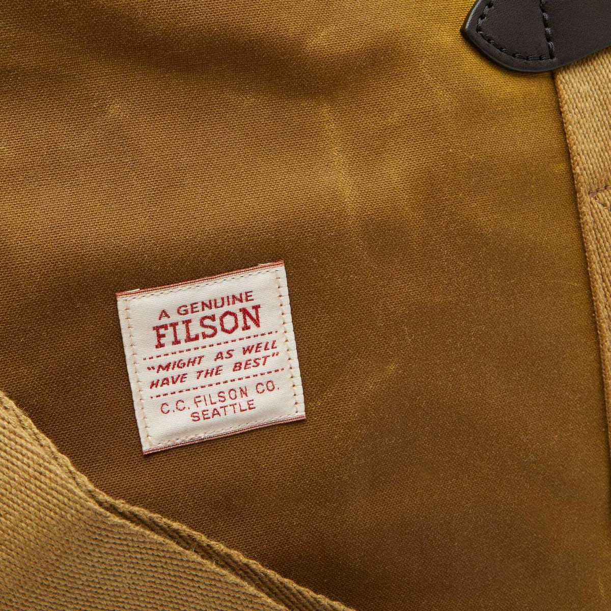 Filson Men's Tin Cloth Medium Duffle Bag in Dark Tan Filson