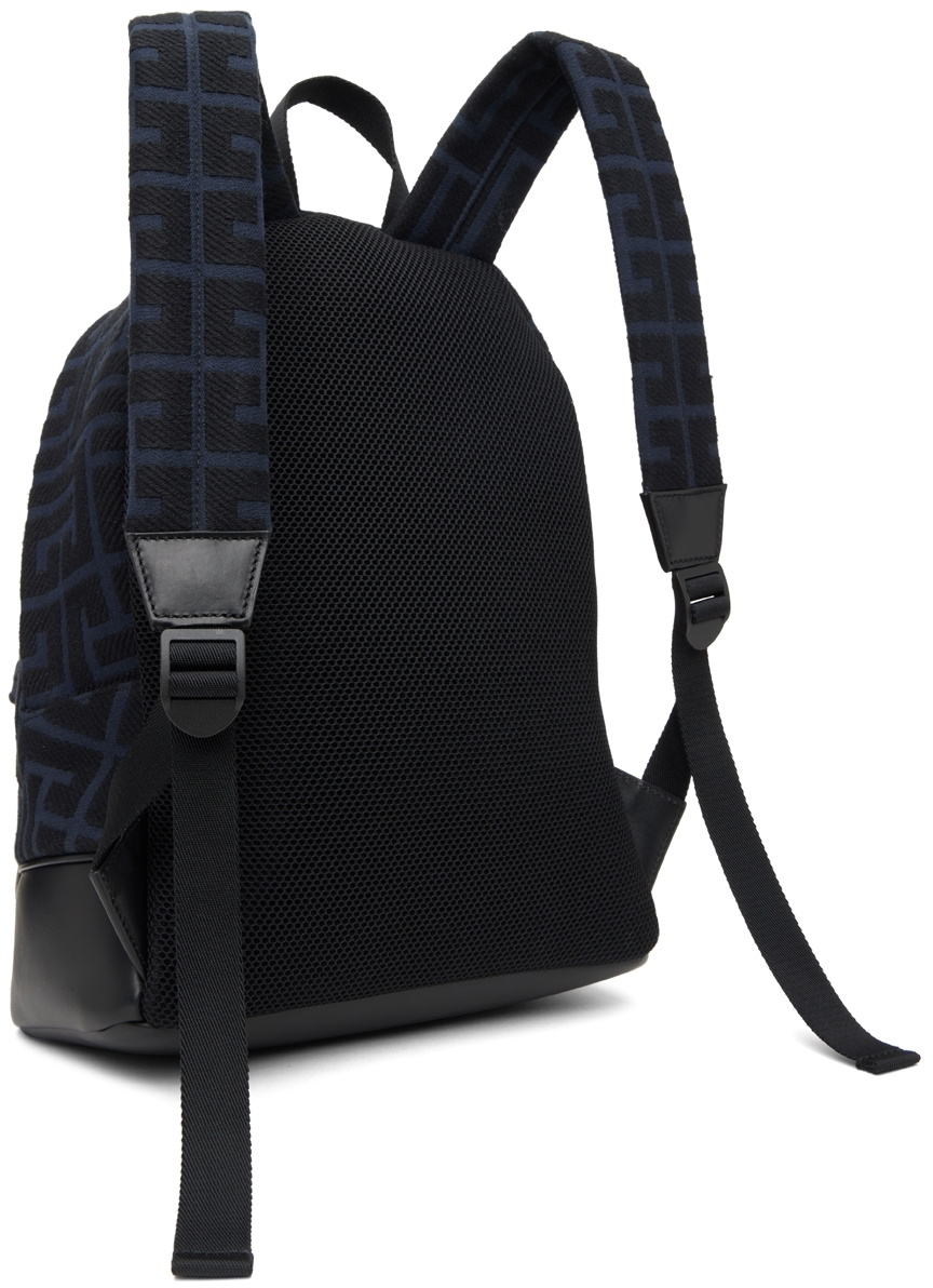 Balmain Black & Navy Logo Backpack Balmain