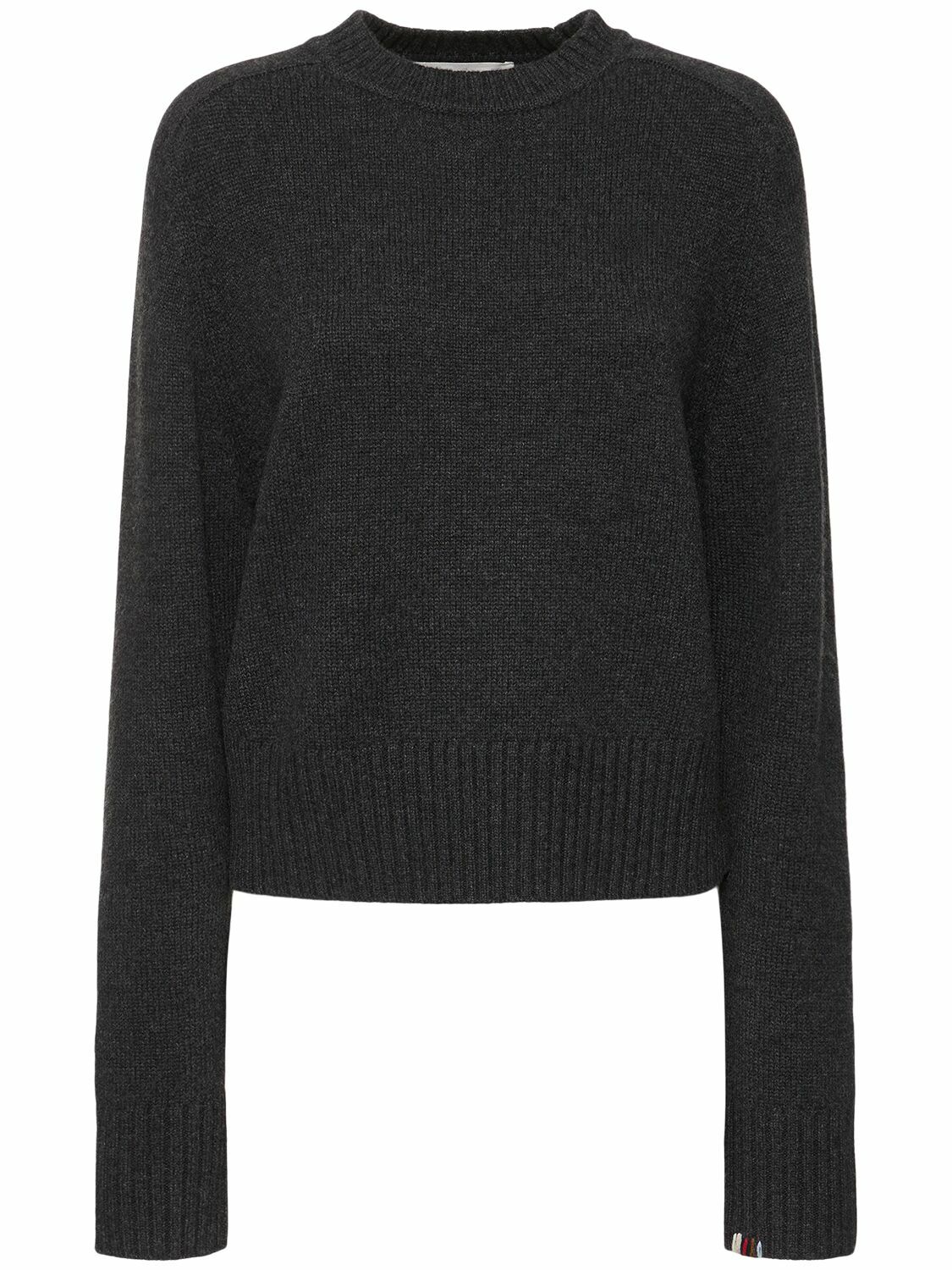 EXTREME CASHMERE Please Cropped Crewneck Sweater extreme cashmere