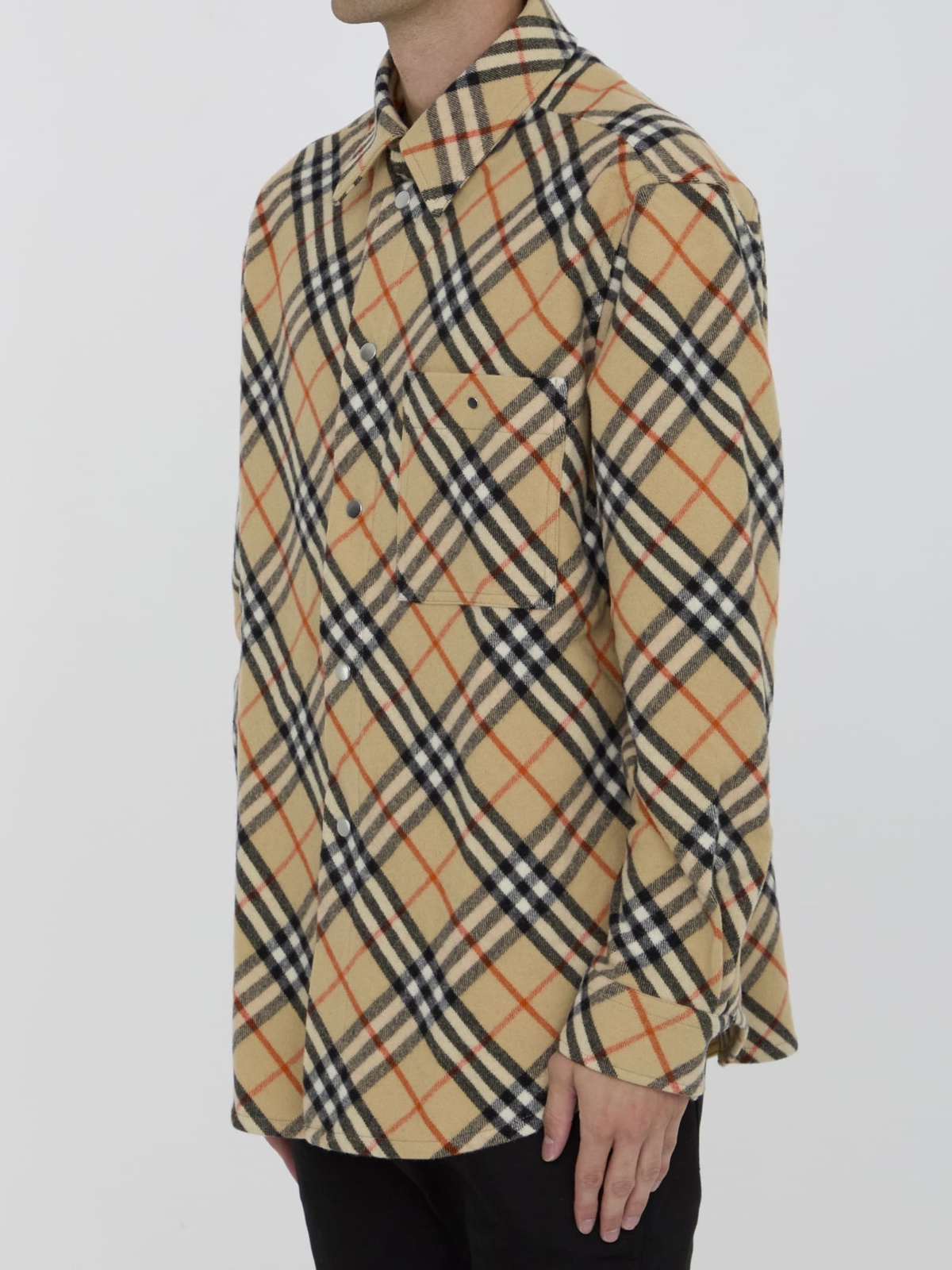 Burberry Check Wool Shirt Burberry