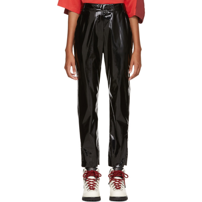 MSGM Black Vinyl Pants MSGM