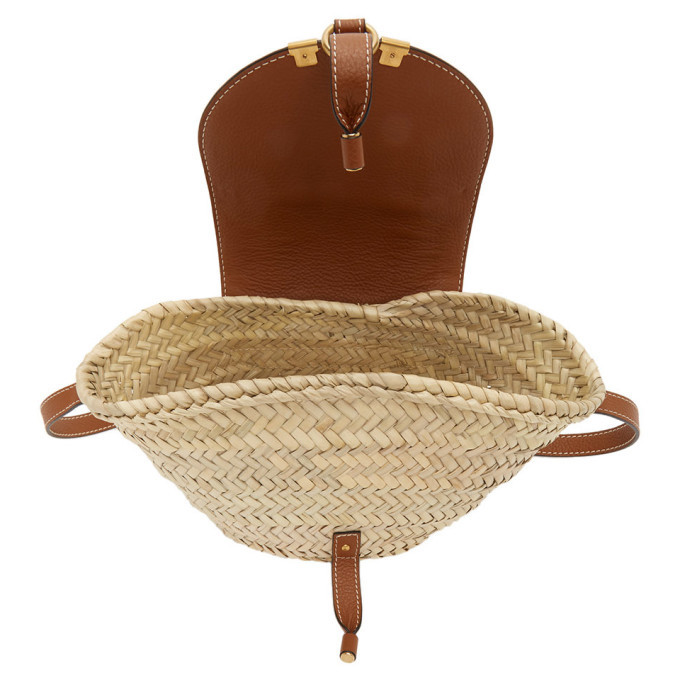Chloe Beige Raffia Small Marcie Basket Bag Chloe