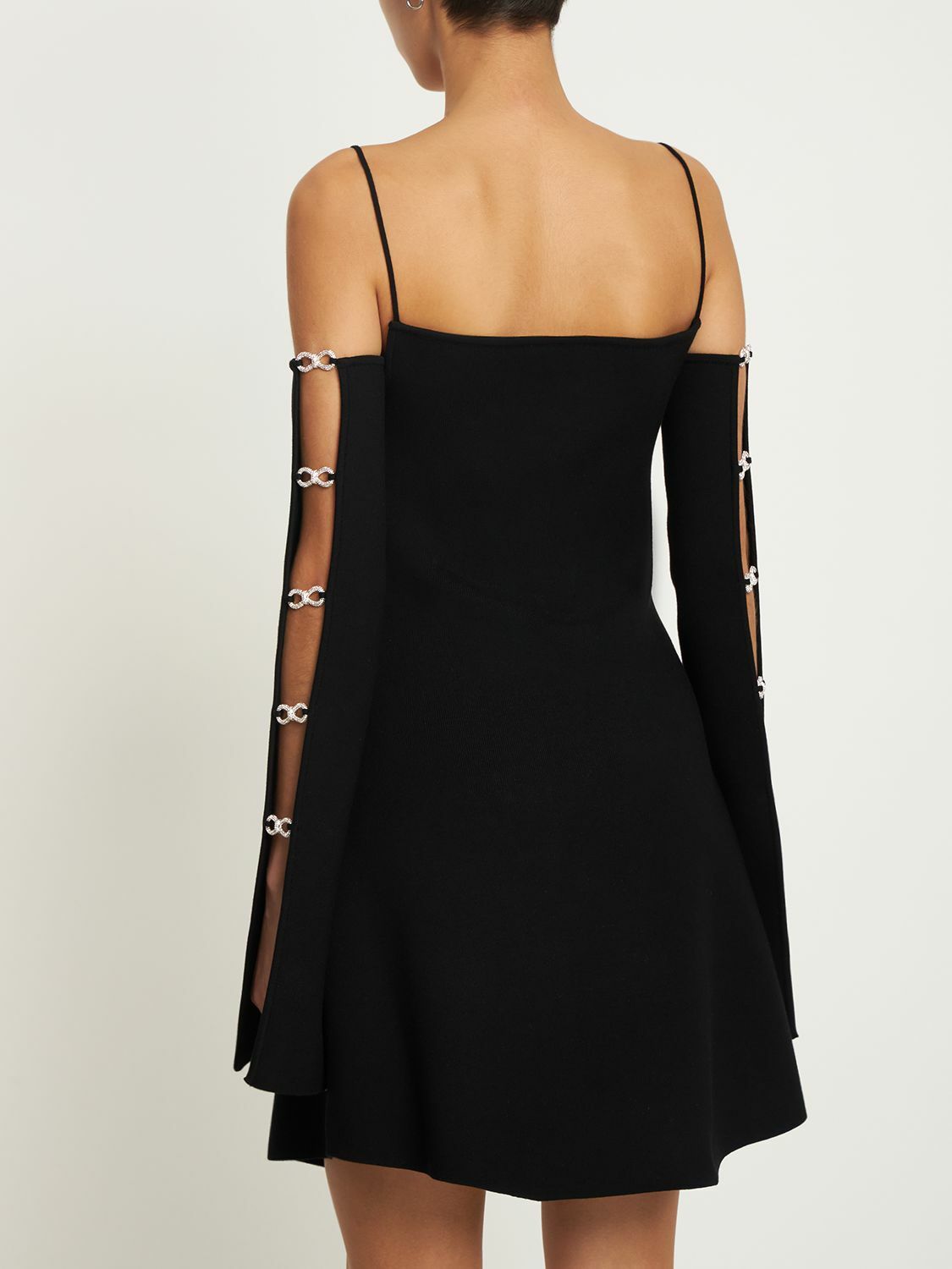 MACH & MACH - Amelie Embellished Cutout Mini Dress MACH & MACH