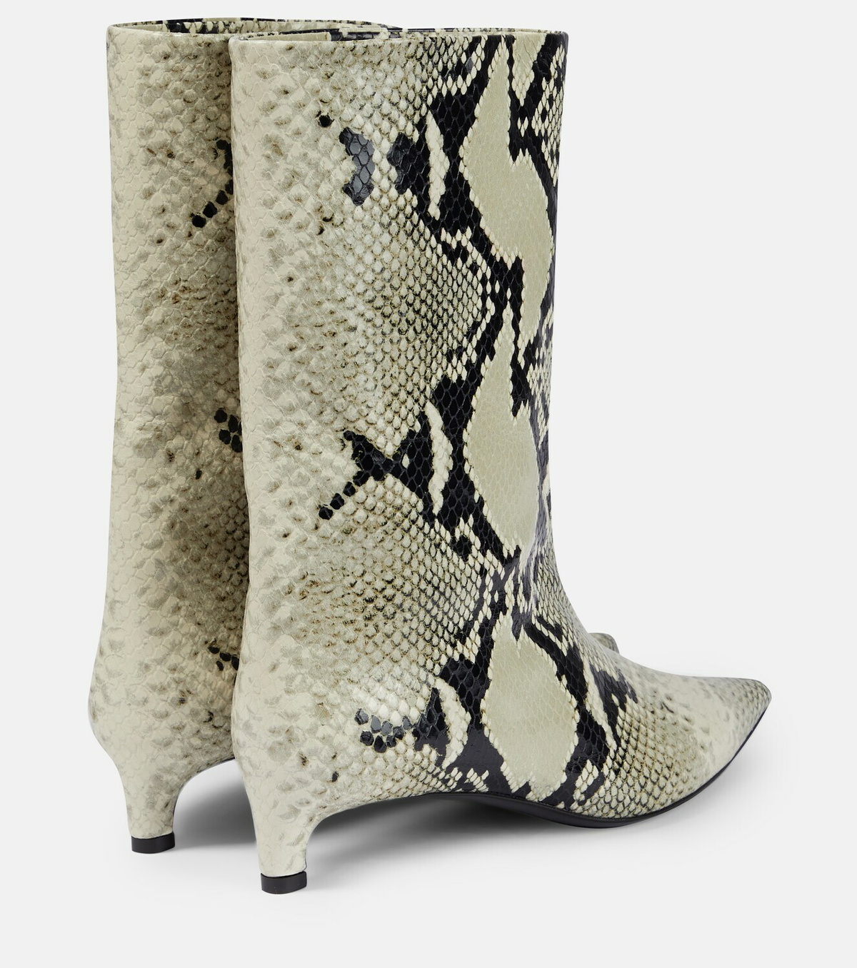 Jil Sander Snake-print leather boots Jil Sander