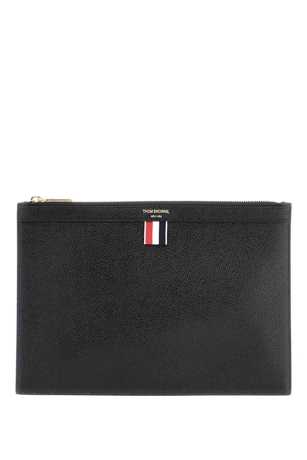 THOM BROWNE leather small document holder Black Thom Browne
