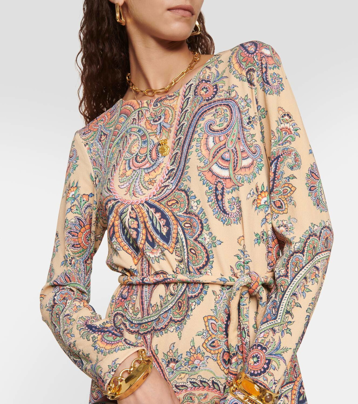 Etro Paisley belted minidress Etro
