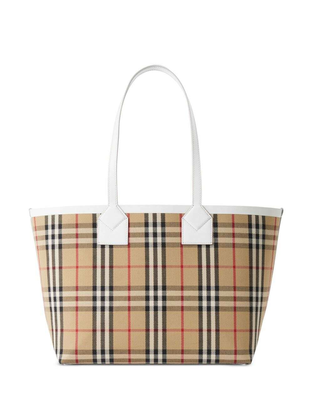 BURBERRY - Check Motif Small Tote Bag Burberry