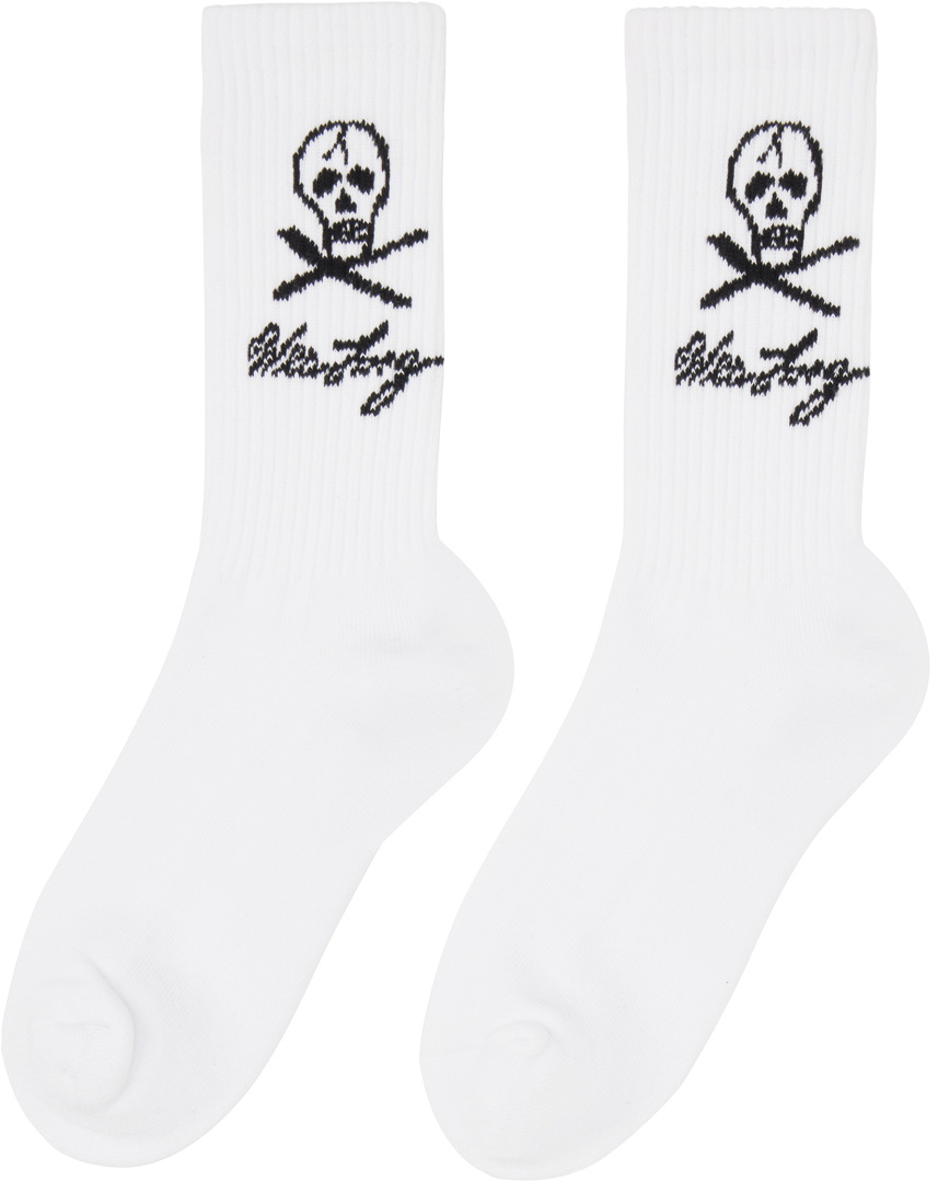 AMIRI White Skull Head Socks Amiri