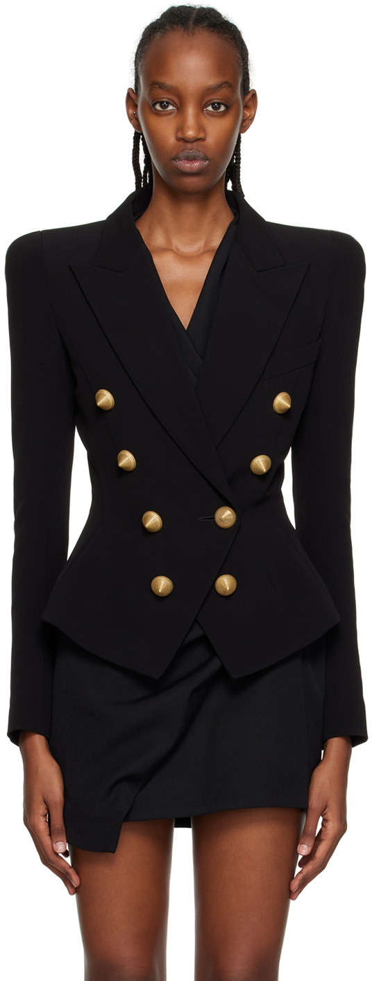 Balmain Black Buttoned Blazer Balmain