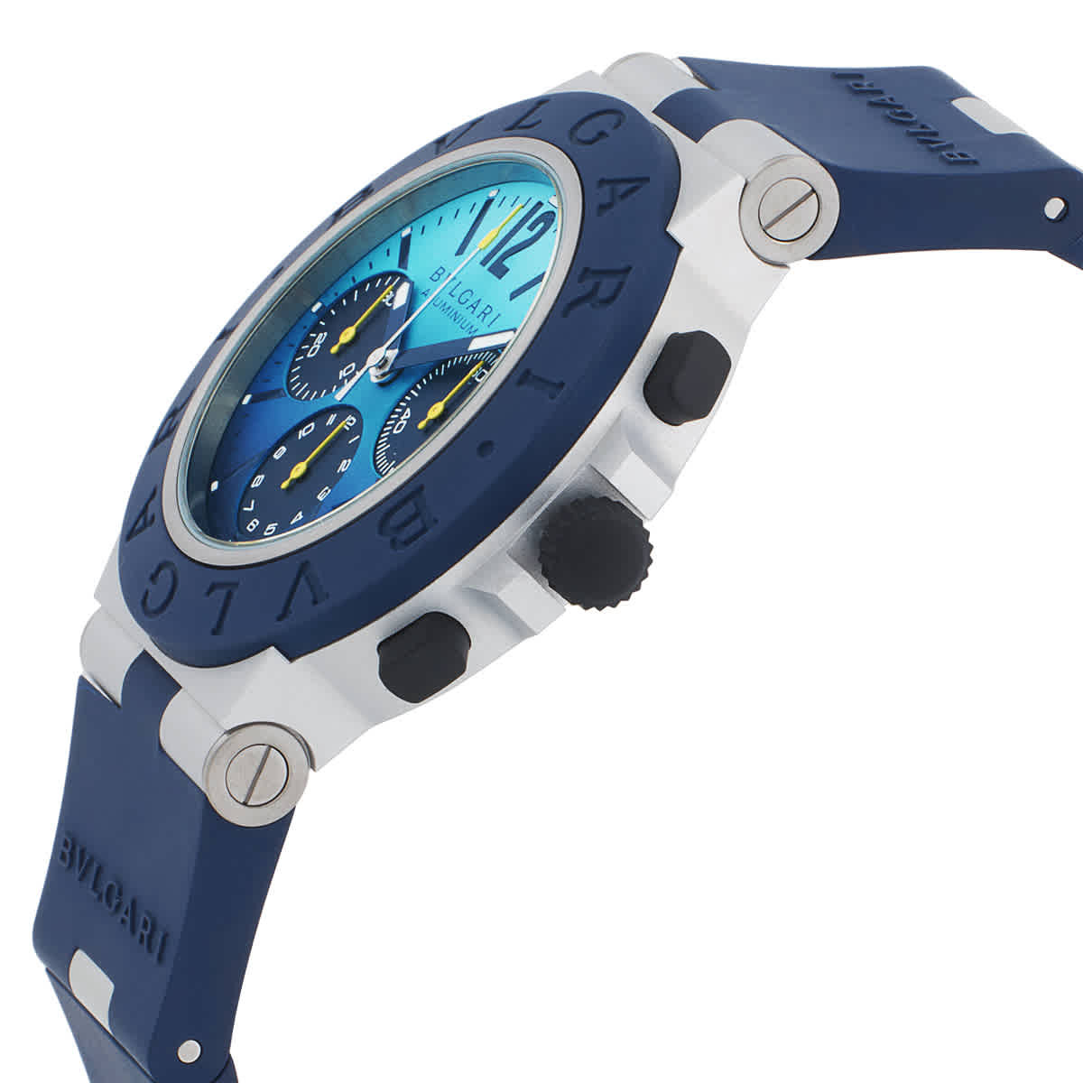 Bvlgari Aluminium Capri Edition Chronograph Automatic Blue Dial Mens ...