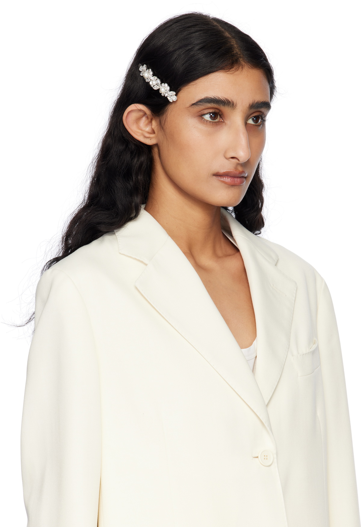 Simone Rocha Silver Daisy Floret Hair Clip Simone Rocha