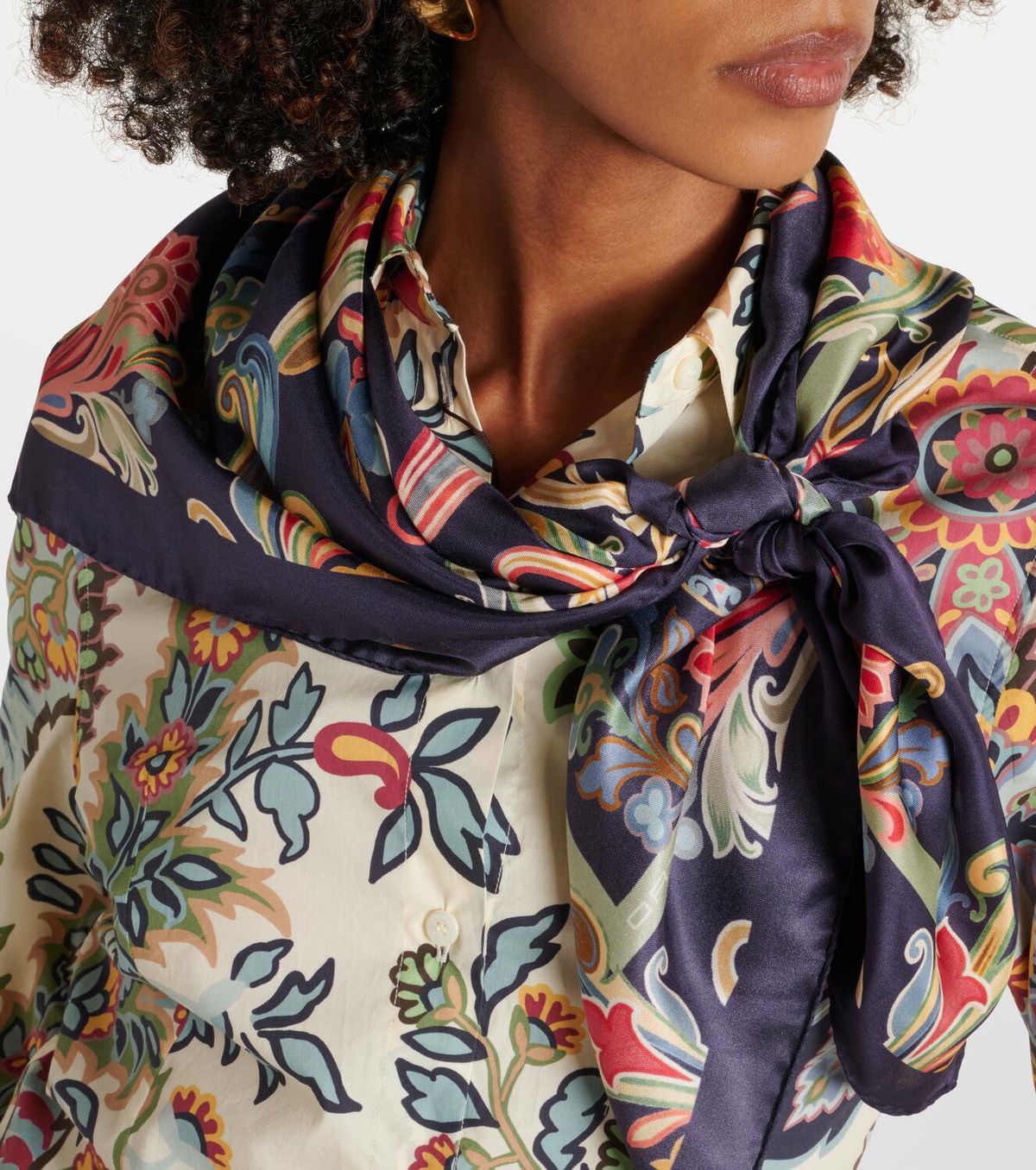 Etro Printed silk scarf Etro