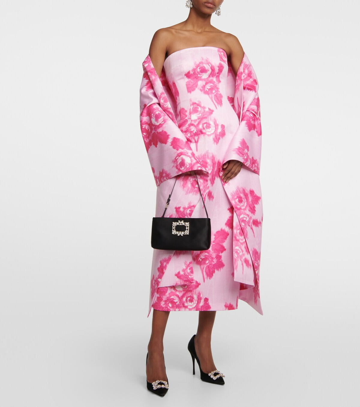 Emilia Wickstead Floral taffeta faille scarf Emilia Wickstead