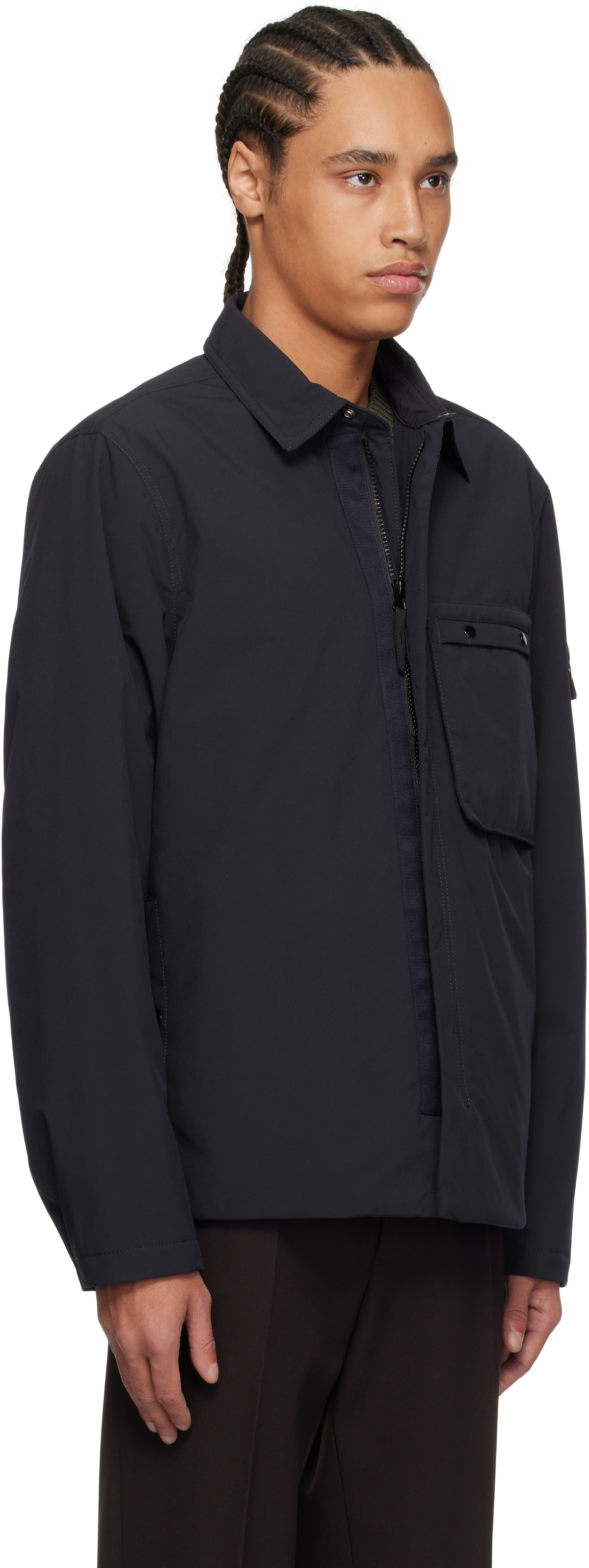 Stone Island Navy Soft Shell-R PrimaLoft Insulated Jacket Stone Island