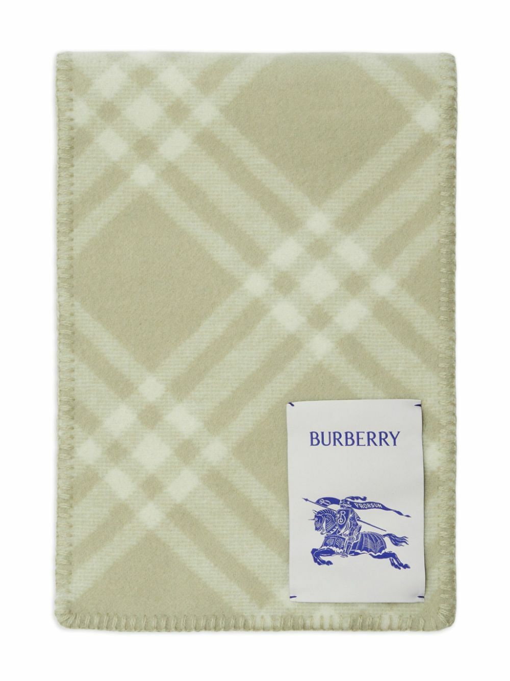 BURBERRY - Check Motif Wool Scarf Burberry