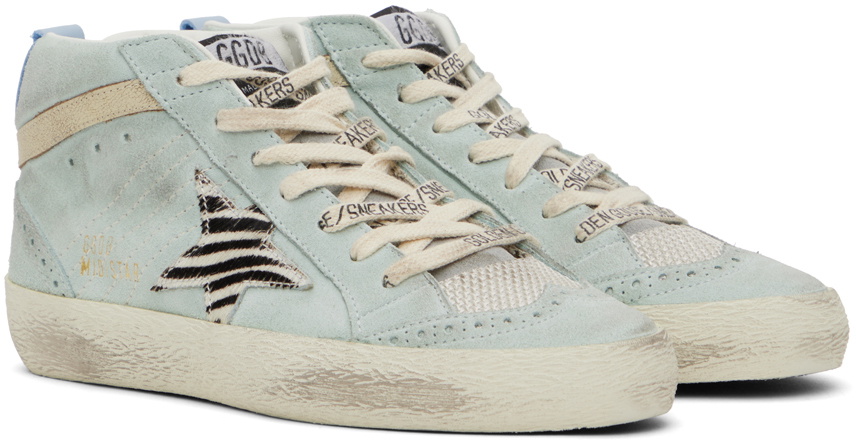 Golden Goose Blue Mid Star Sneakers Golden Goose Deluxe Brand