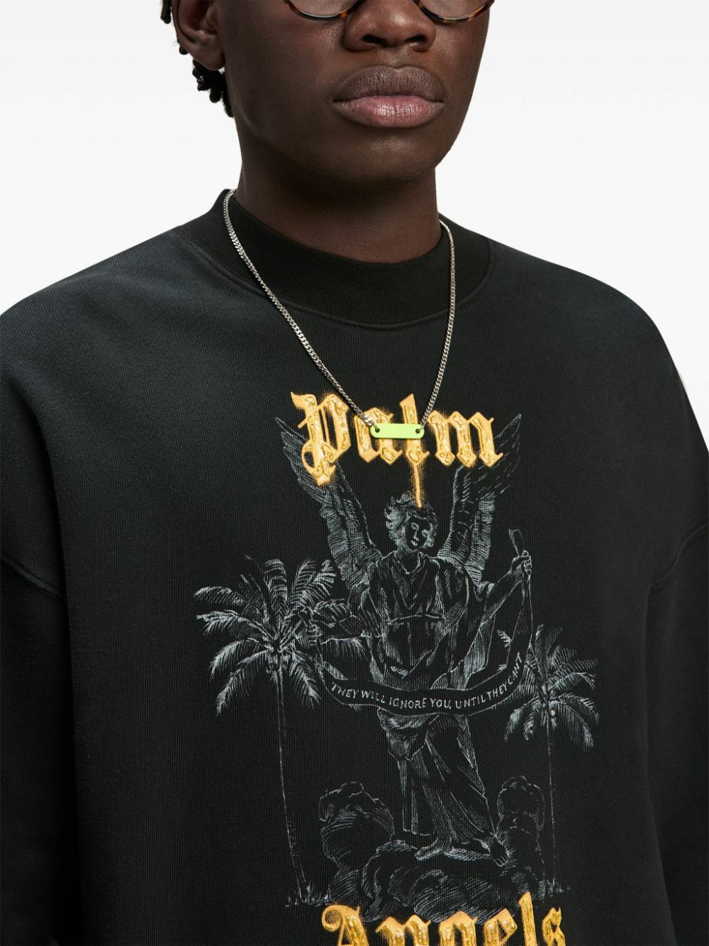 PALM ANGELS - Logo Cotton Sweatshirt Palm Angels