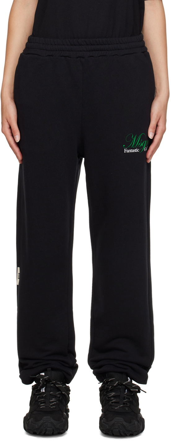 MSGM Black Three-Pocket Lounge Pants MSGM