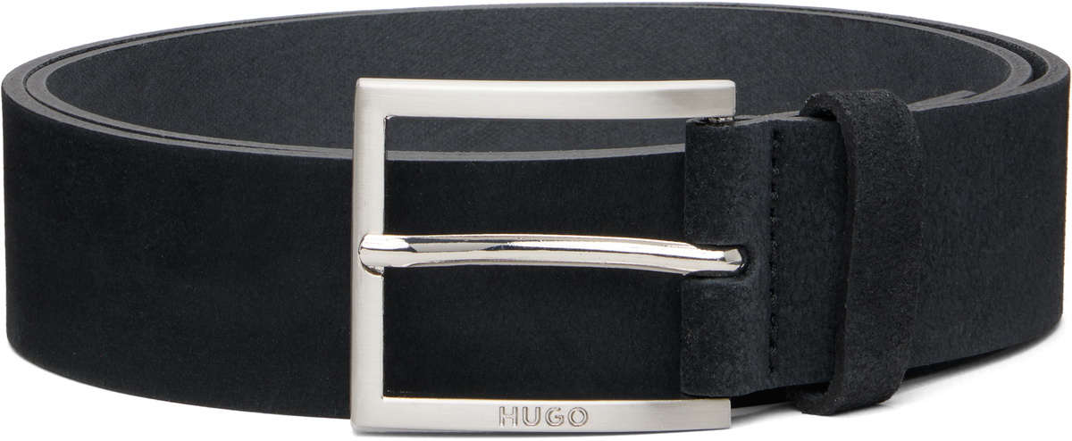 Hugo Black Nubuck Belt Hugo Boss