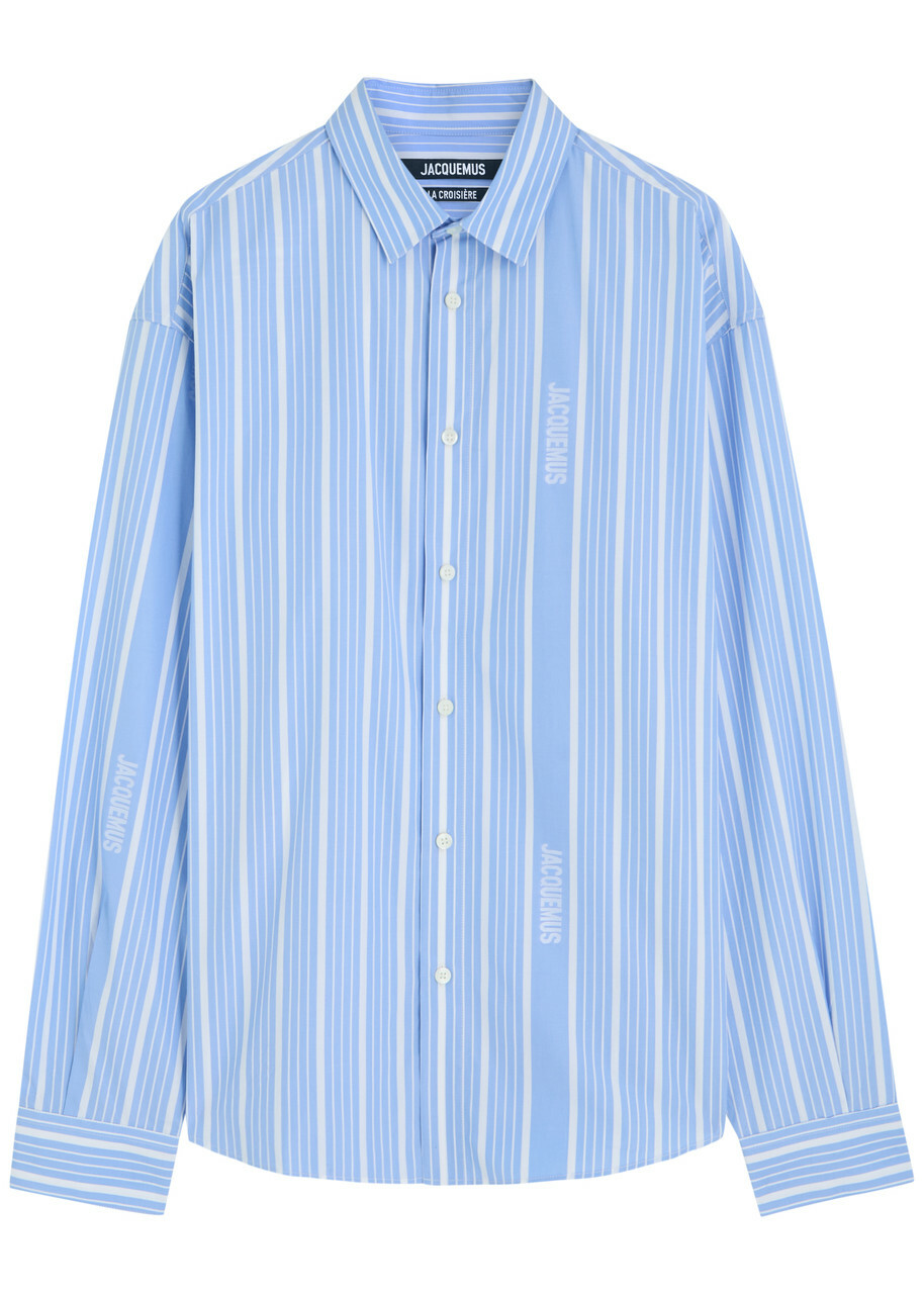 Jacquemus La Chemise Simon Printed Woven Shirt Blue Jacquemus