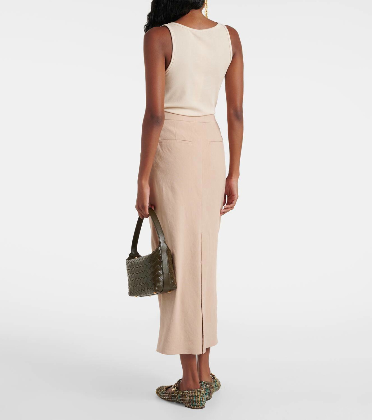 Vince Linen-blend maxi skirt Vince